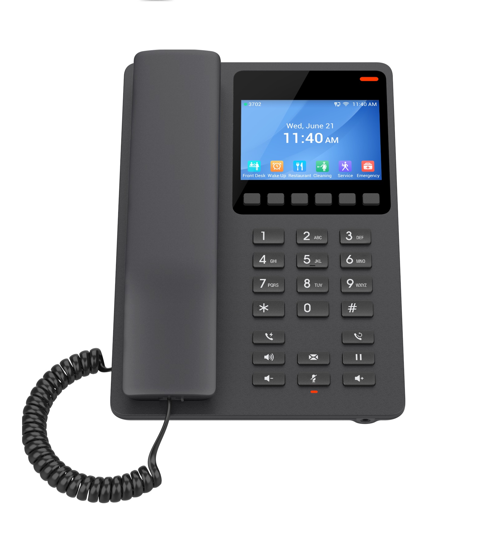 Grandstream GHP631 Compact Hotel Phone with Color LCD Screen – Black – SecurityTech GR